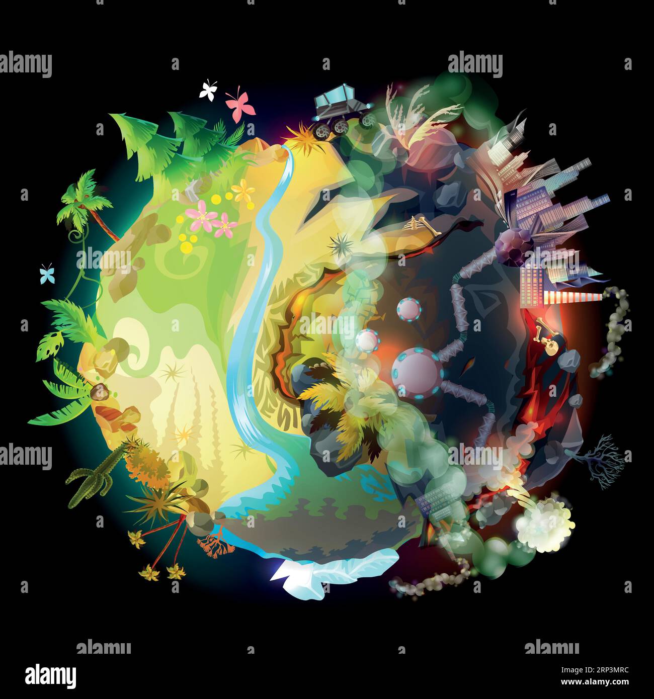 Climate changes vector vectors hi-res stock photography and images - Alamy