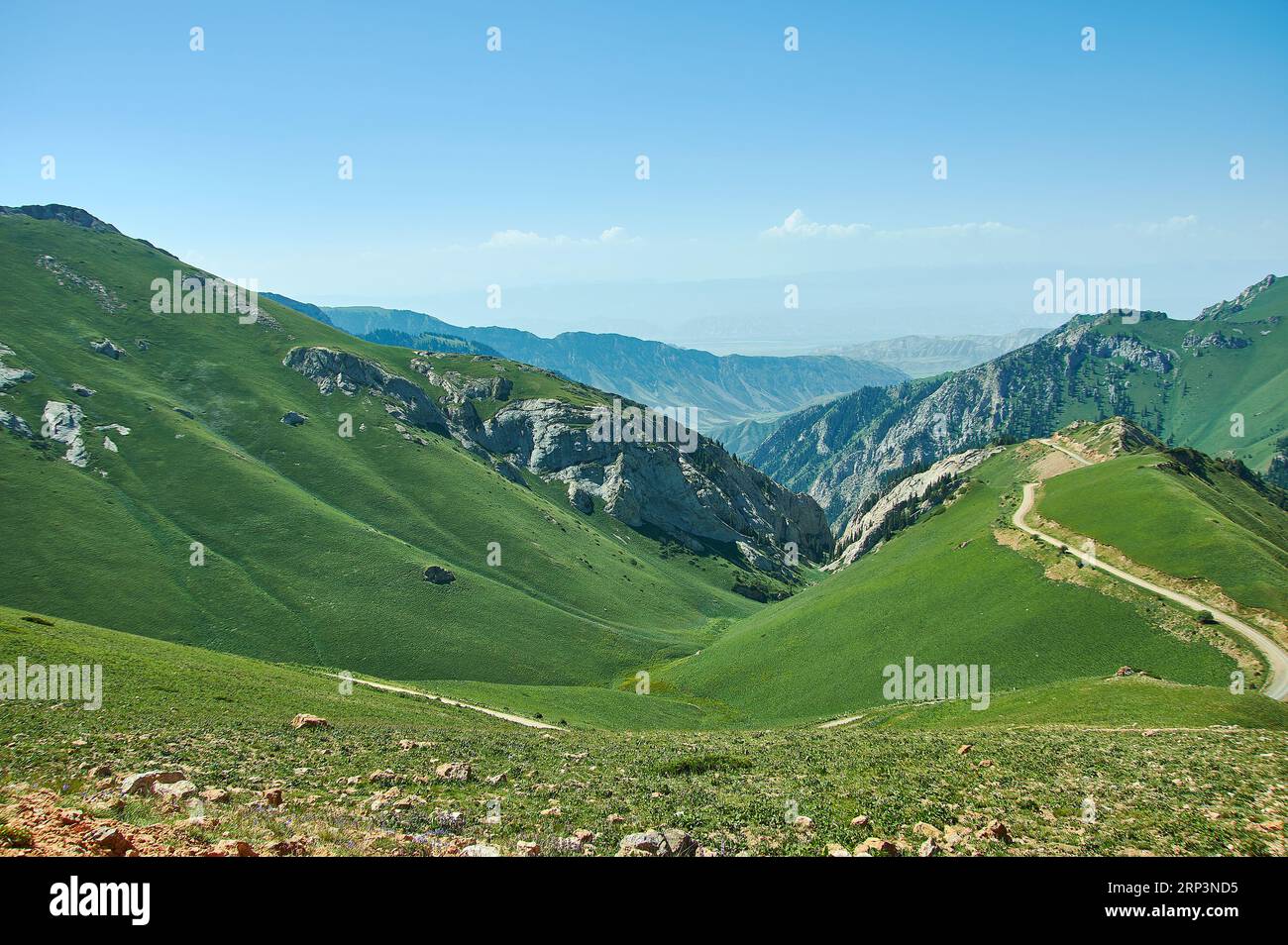 Moldo-Ashuu pass district of Son-Kul Region in western Kyrgyzstan Stock ...