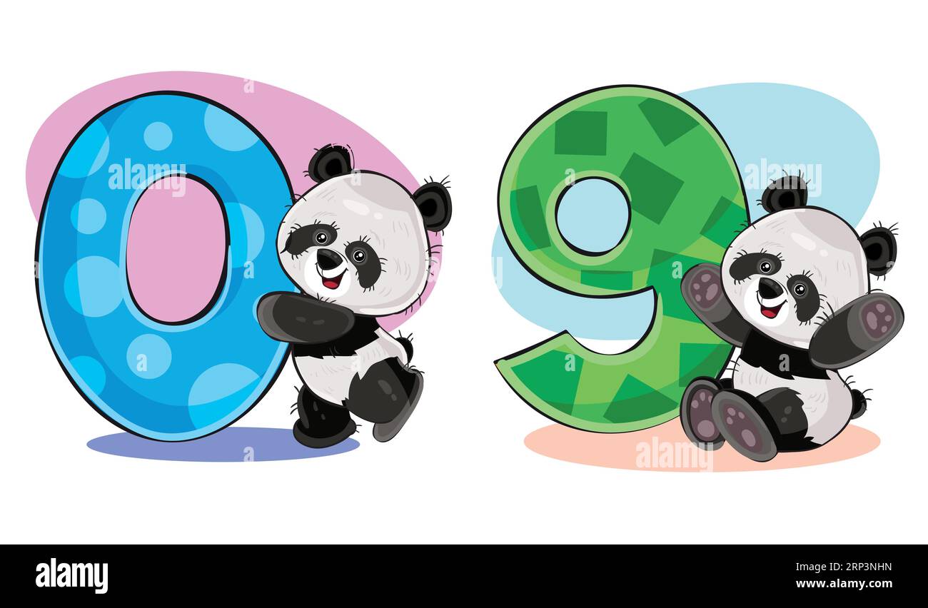 Panda invitation card Stock Vector Images - Alamy