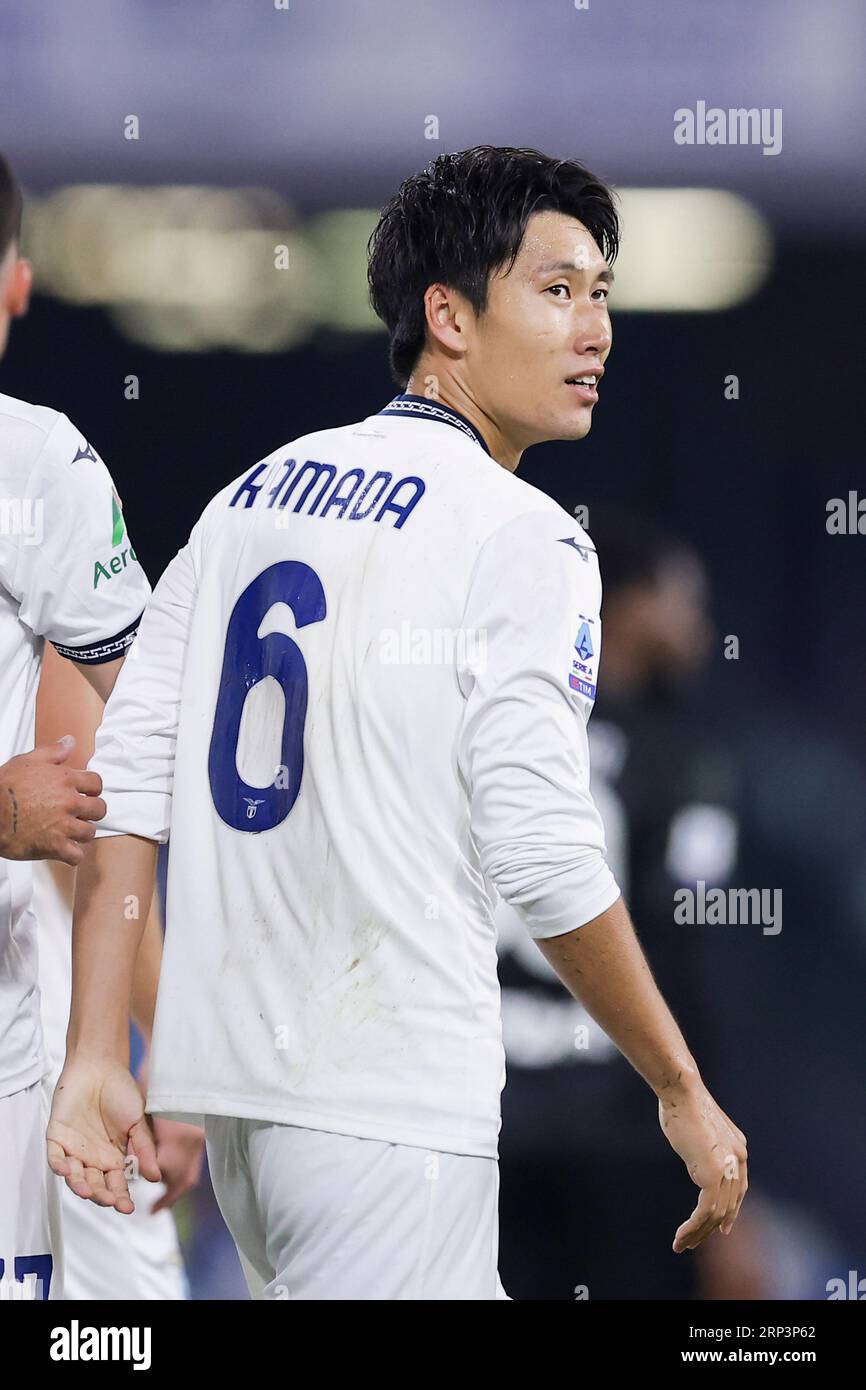 Lazio's Japanese midfielder Daichi Kamada looks during the Serie A ...