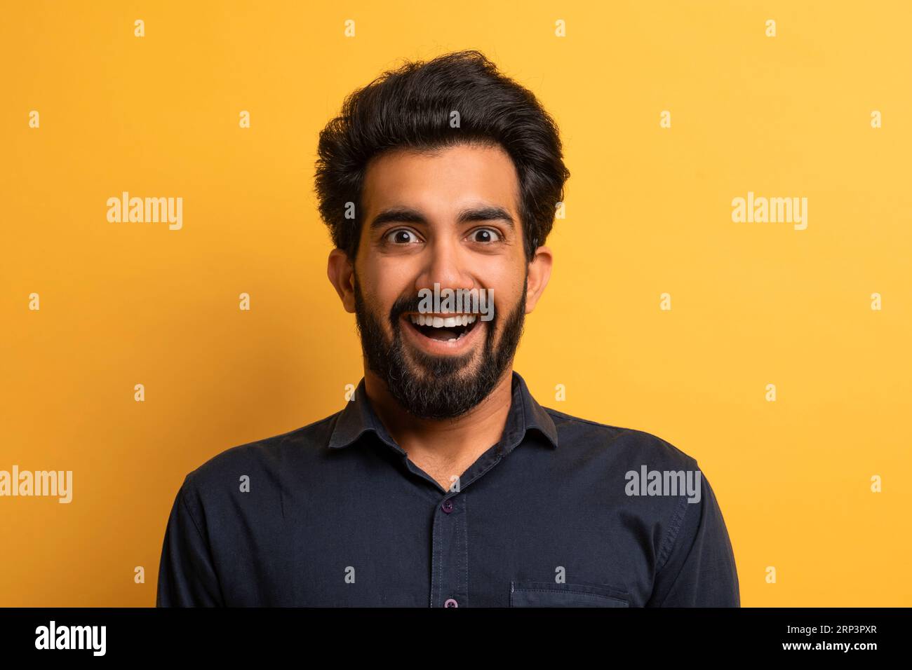 Portrait overjoyed indian man hi-res stock photography and images - Alamy