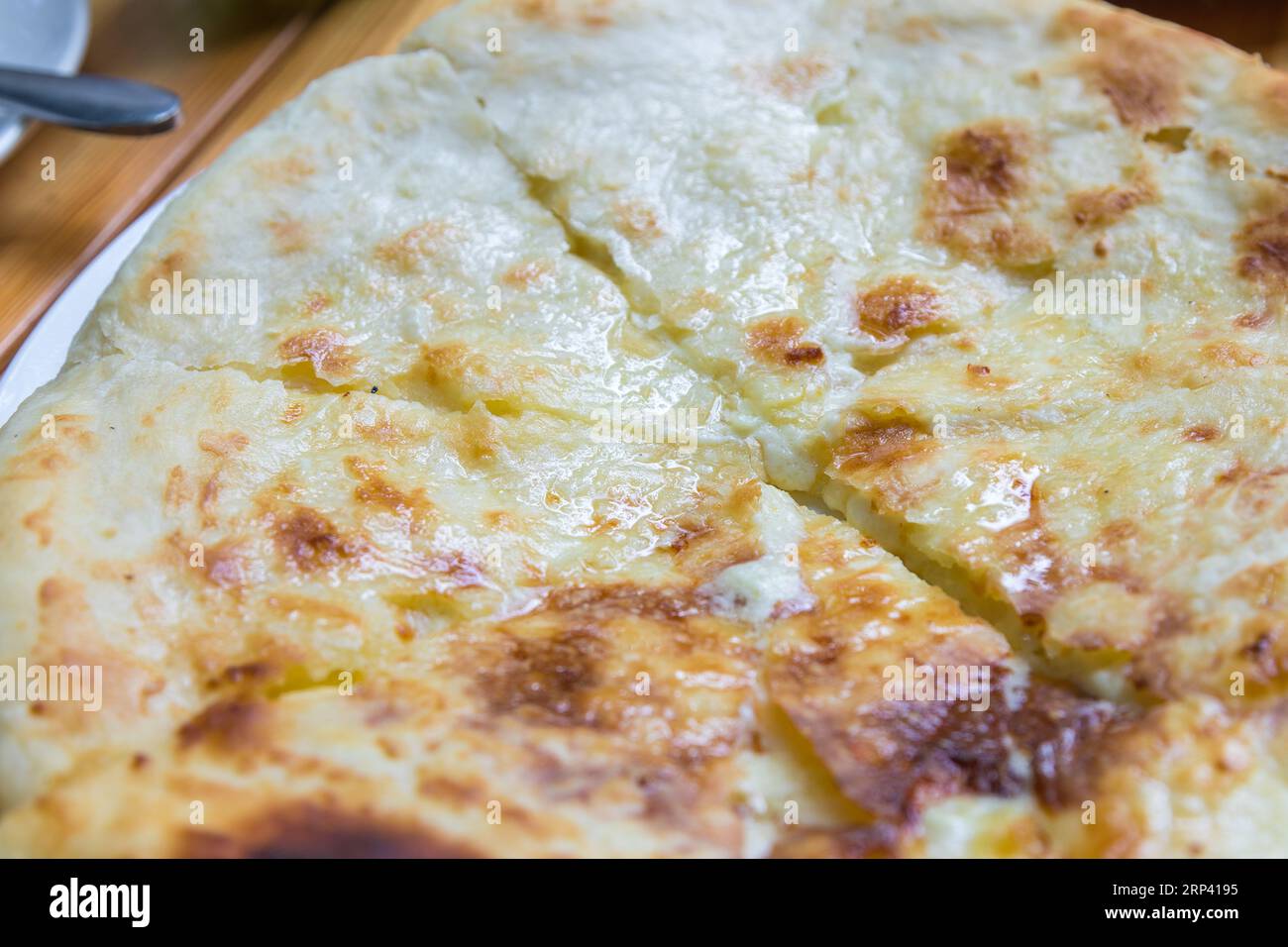 Khachapuri Megruli, Yeast bread baked in the oven with Georgian cheese ...