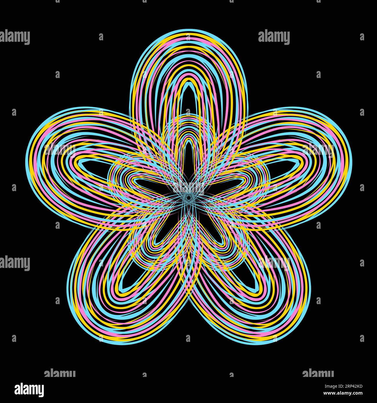 Abstract decorative ornament. Luminous flower. Vector illustration ...