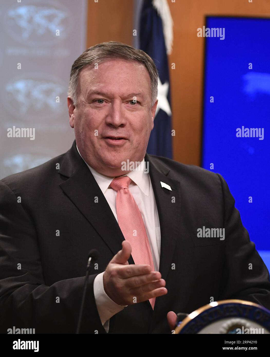 (181024) -- WASHINGTON, Oct. 24, 2018 -- U.S. Secretary of State Mike ...