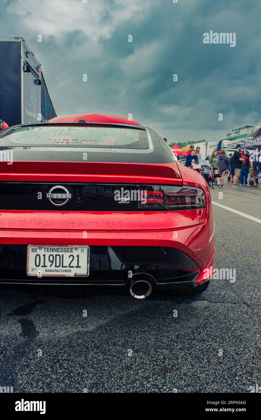 Red Nissan 400z with Bronze wheels Stock Photo - Alamy