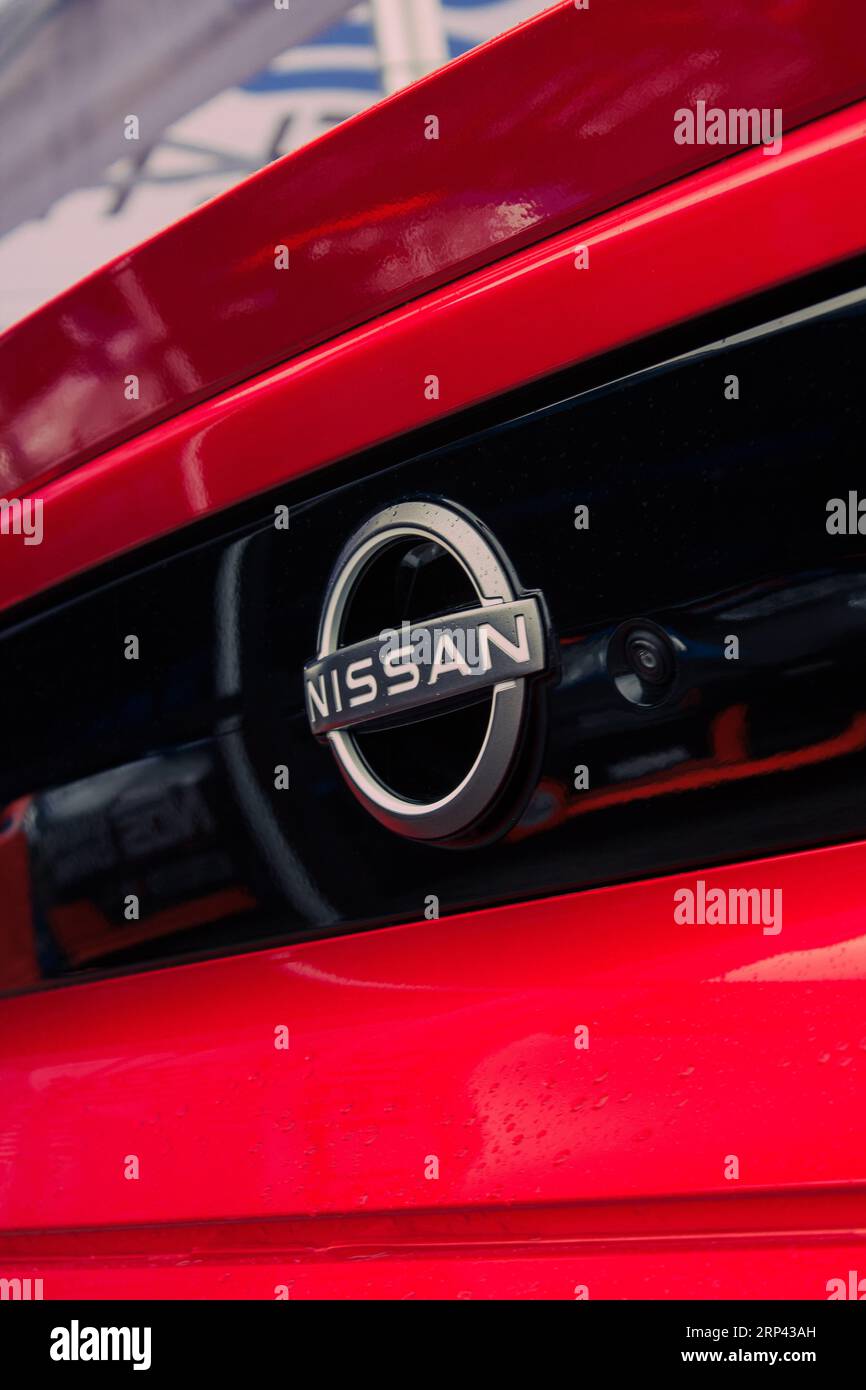 Red Nissan 400z with Bronze wheels Stock Photo - Alamy