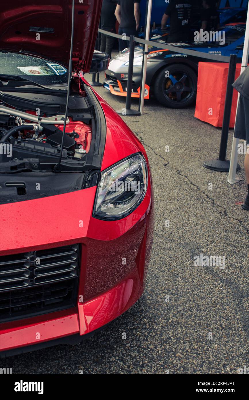 Red Nissan 400z with Bronze wheels Stock Photo - Alamy