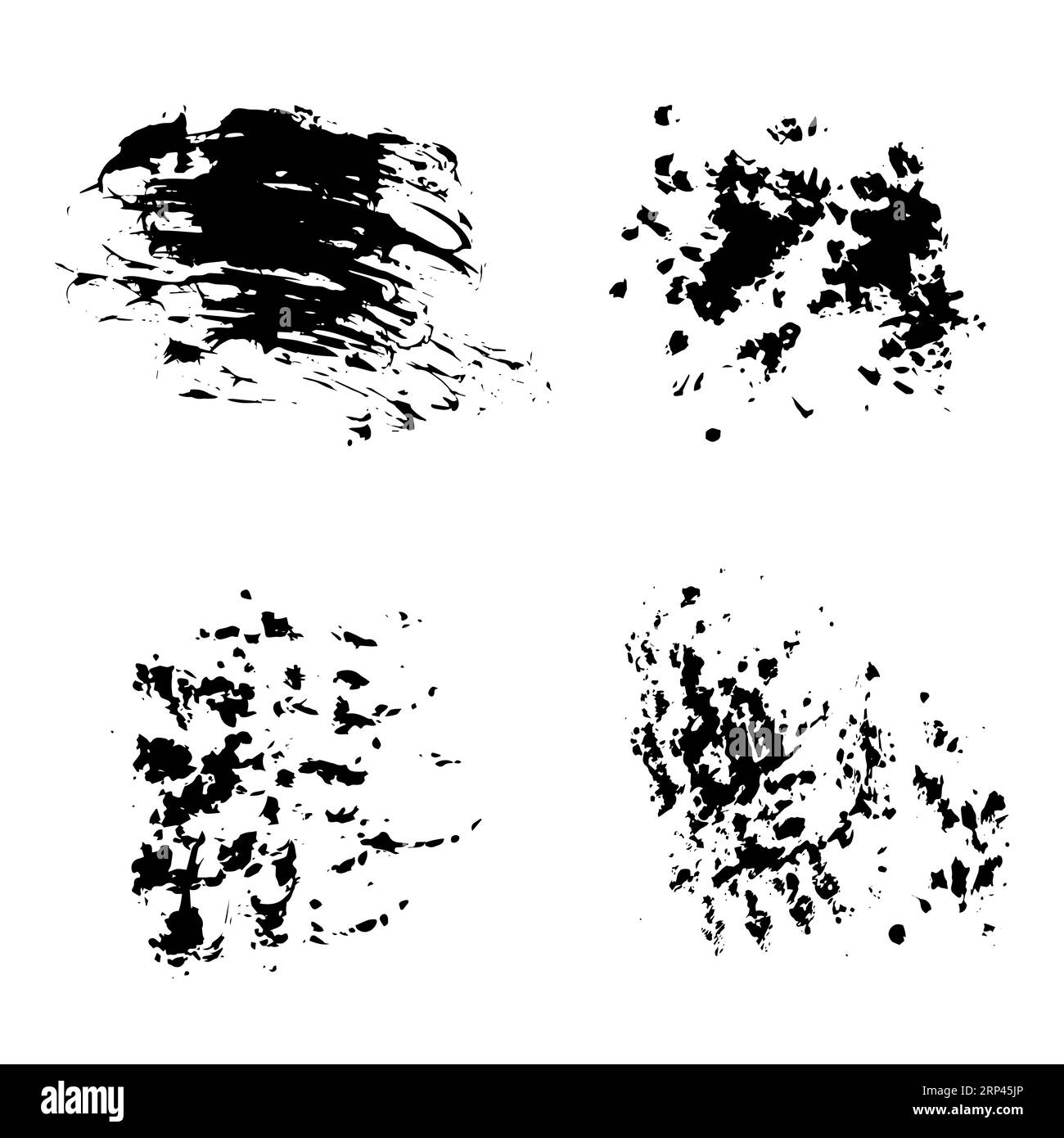 Messy smeared abstract grunge imprints with distressed effect. Vector ...