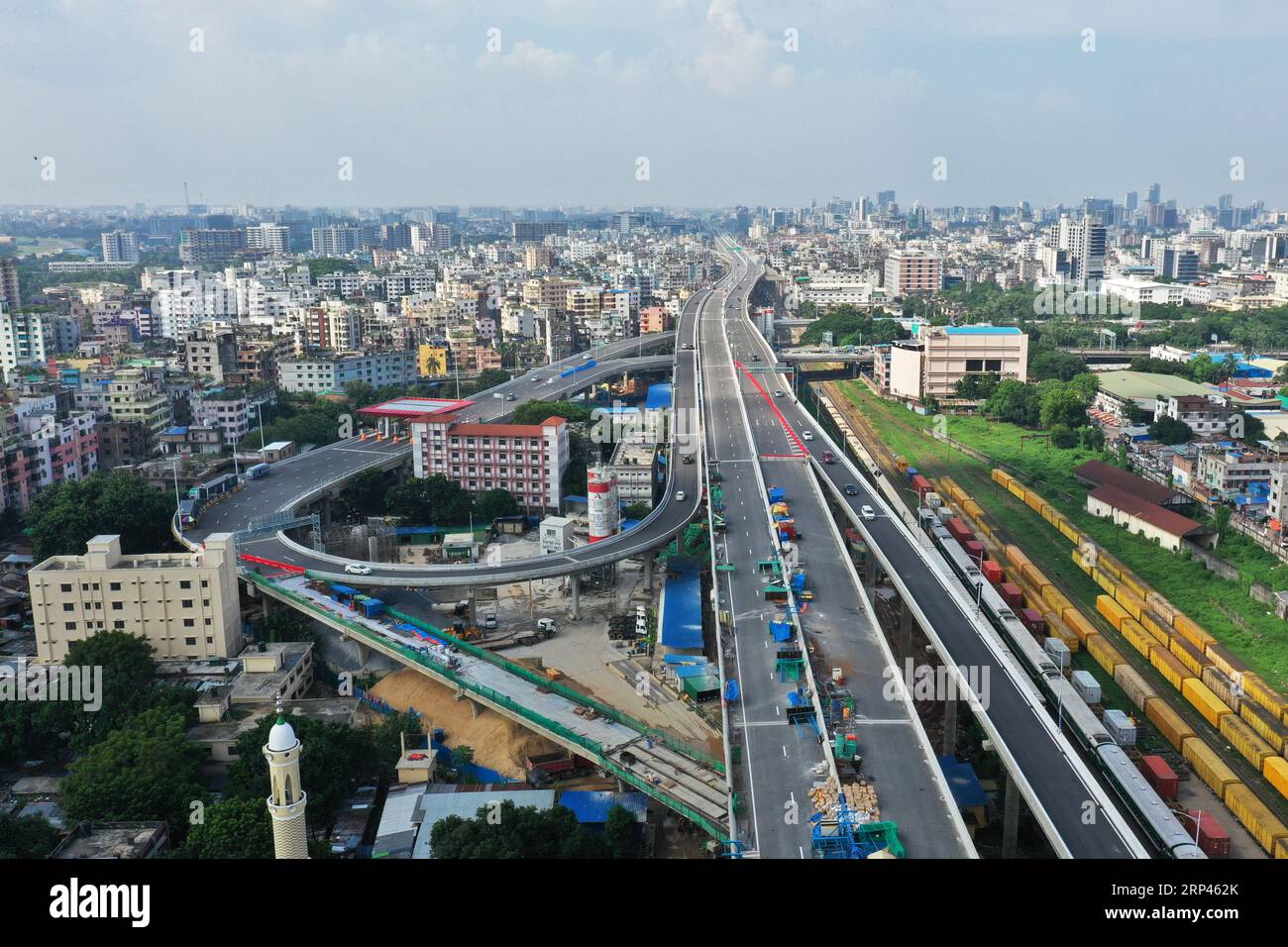 Dhaka, Bangladesh - September 03, 2023: Vehicles are plying on the ...