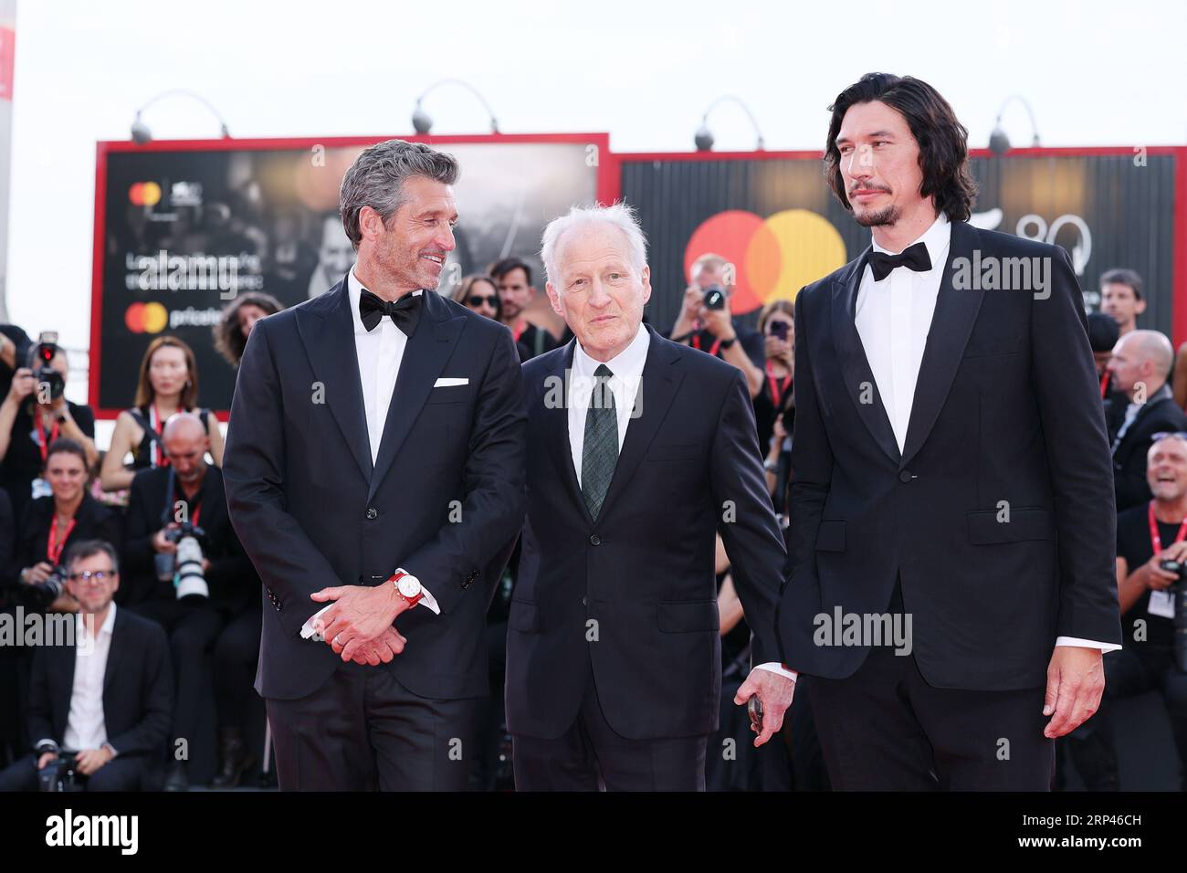VENICE, ITALY - Aug 31: Adam Driver, Michael Mann and Patrick Dempsey ...