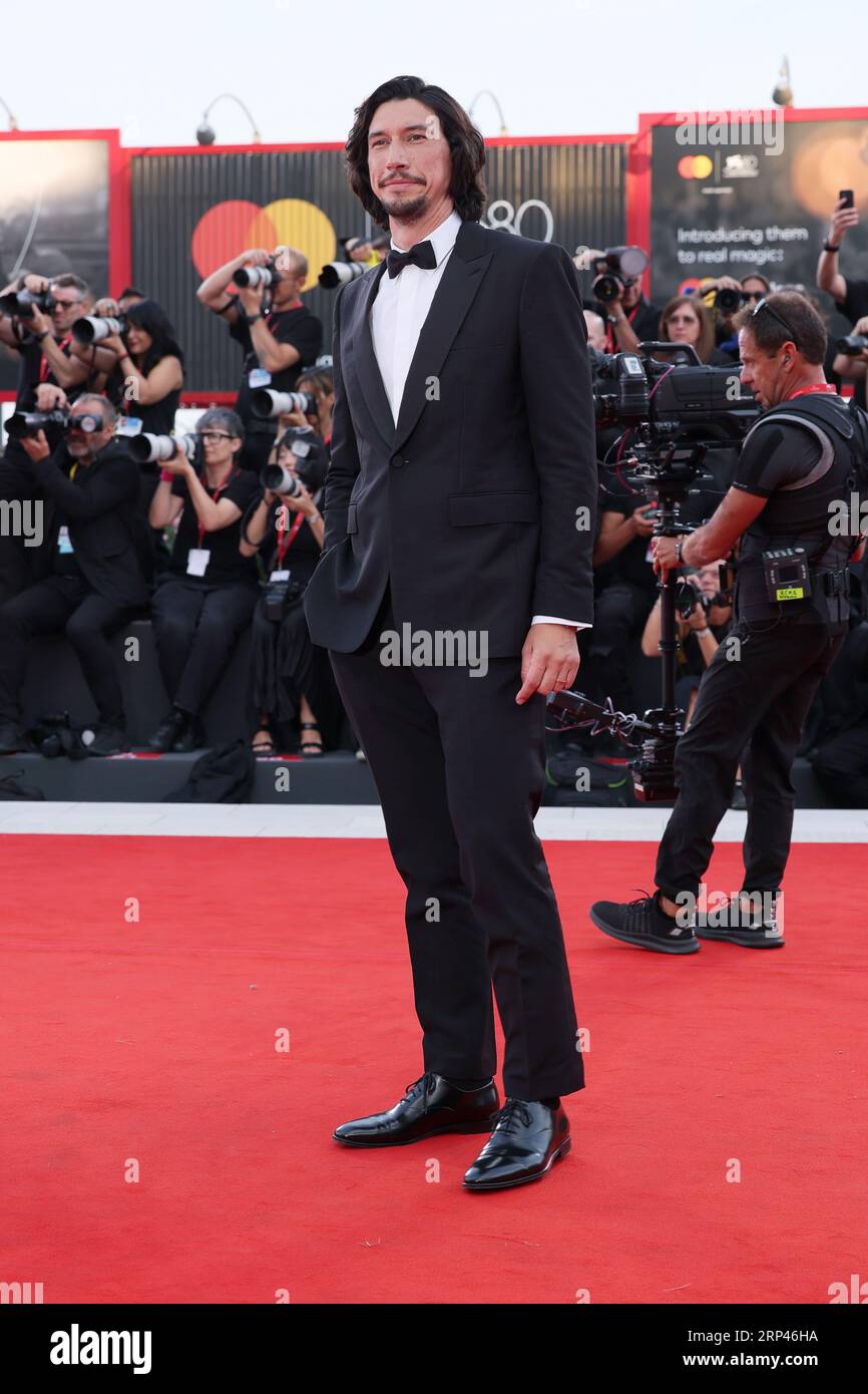 VENICE, ITALY - Aug 31: Adam Driver attends a red carpet for the movie ...