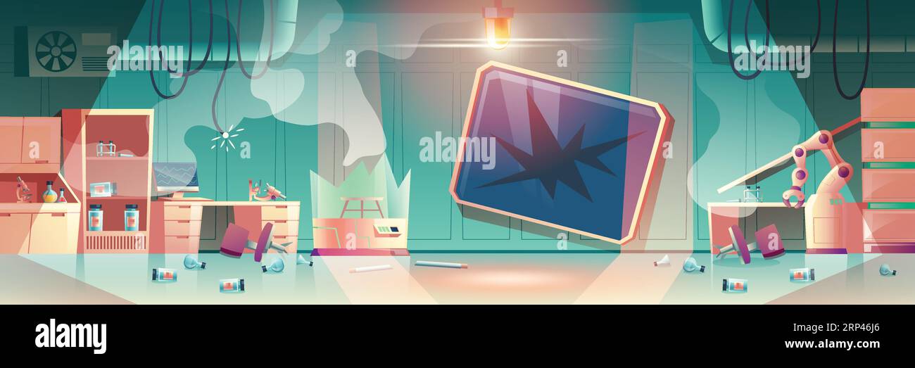 Broken beaker lab Stock Vector Images - Alamy