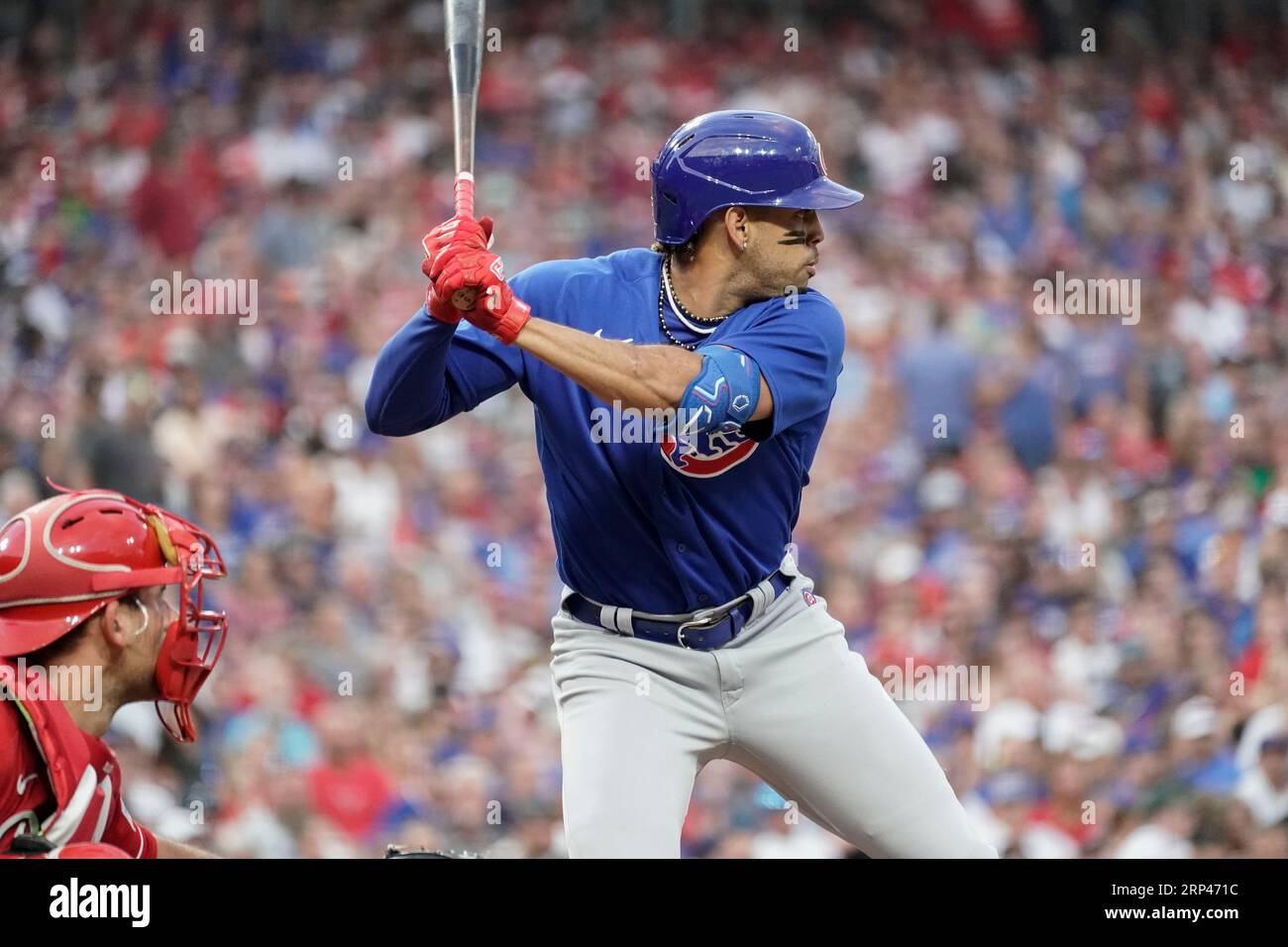 Chicago Cubs' Christopher Morel bats during the fifth inning of a ...