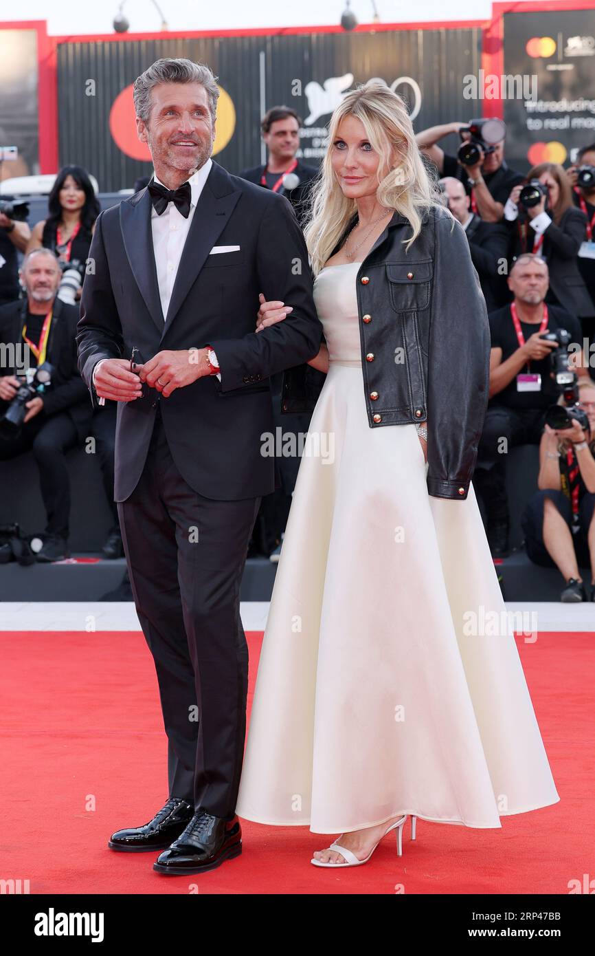 VENICE, ITALY - Aug 31: Patrick Dempsey and Jillian Fink attend a red ...