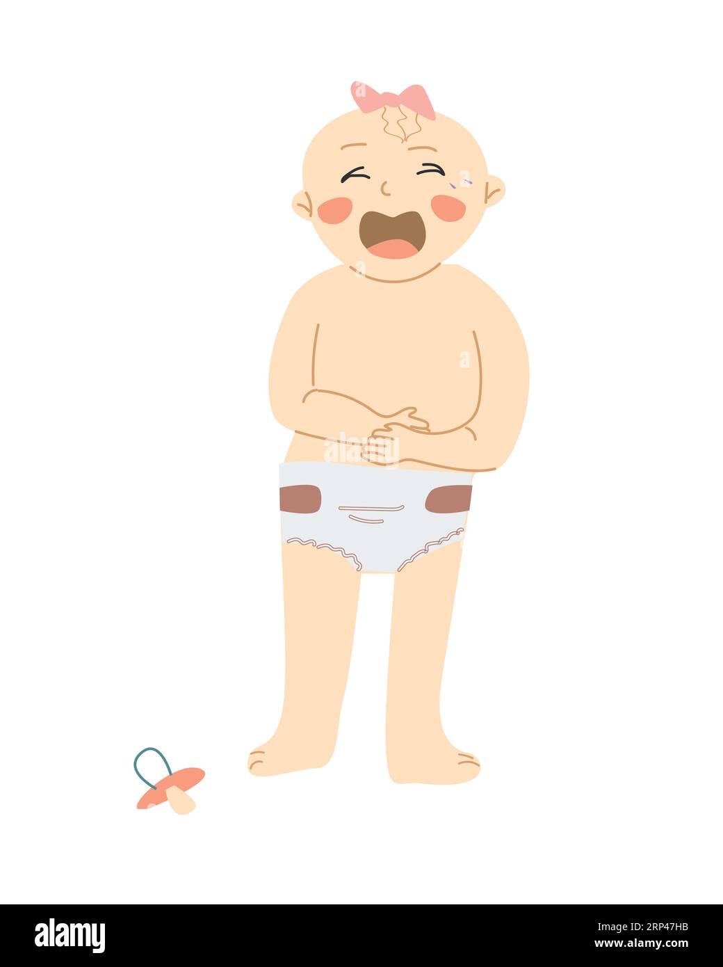Cartoon illustration baby girl crying Cut Out Stock Images & Pictures ...