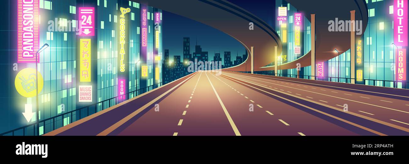 Four lane highway Stock Vector Images - Alamy