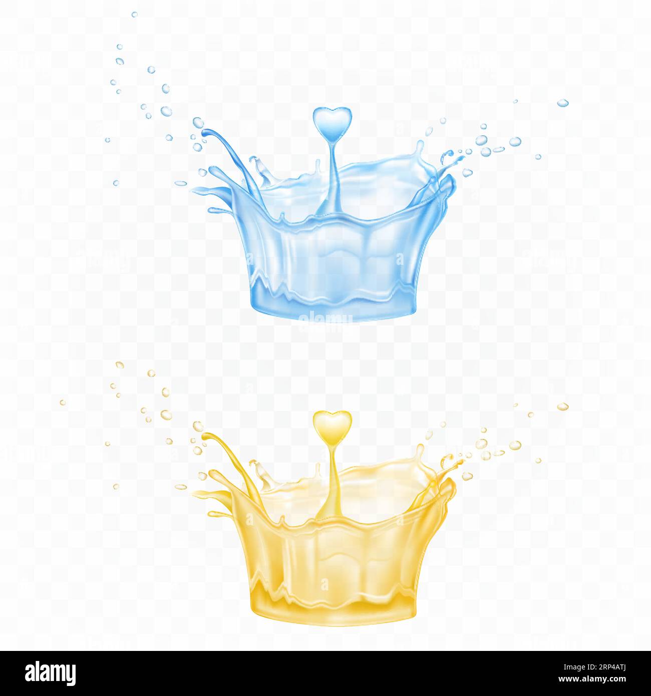 Juice spray and drop realistic transparent set isolated vector ...