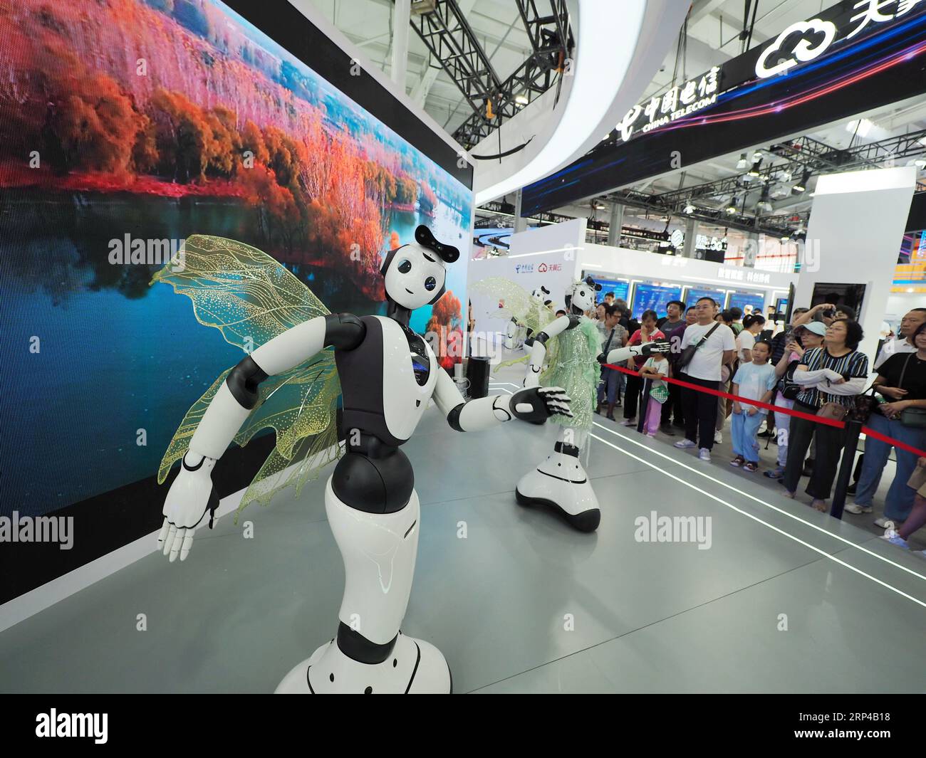 BEIJING, CHINA - SEPTEMBER 3, 2023 - Visitors watch a robot dance ...