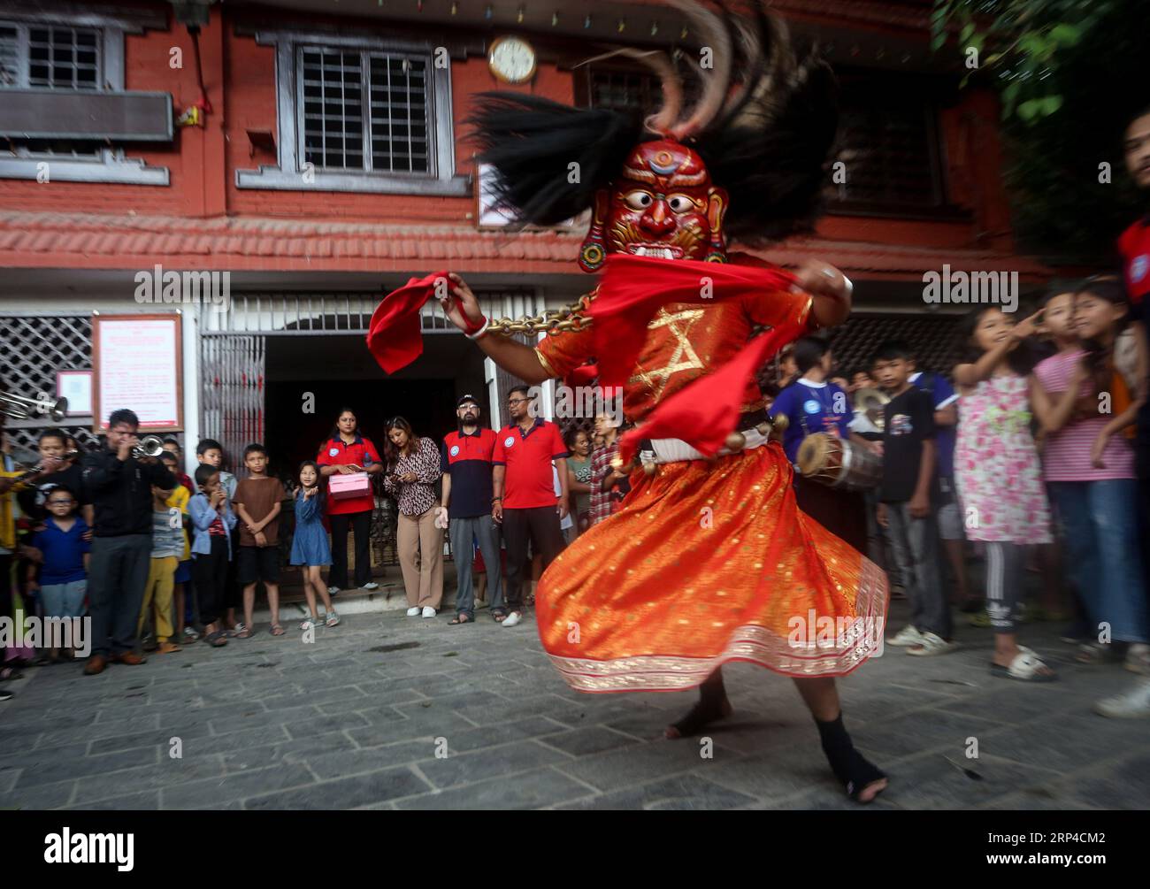 Kathmandu, Bagmati, Nepal. 3rd Sep, 2023. A masked dancer Lakhe seen in ...