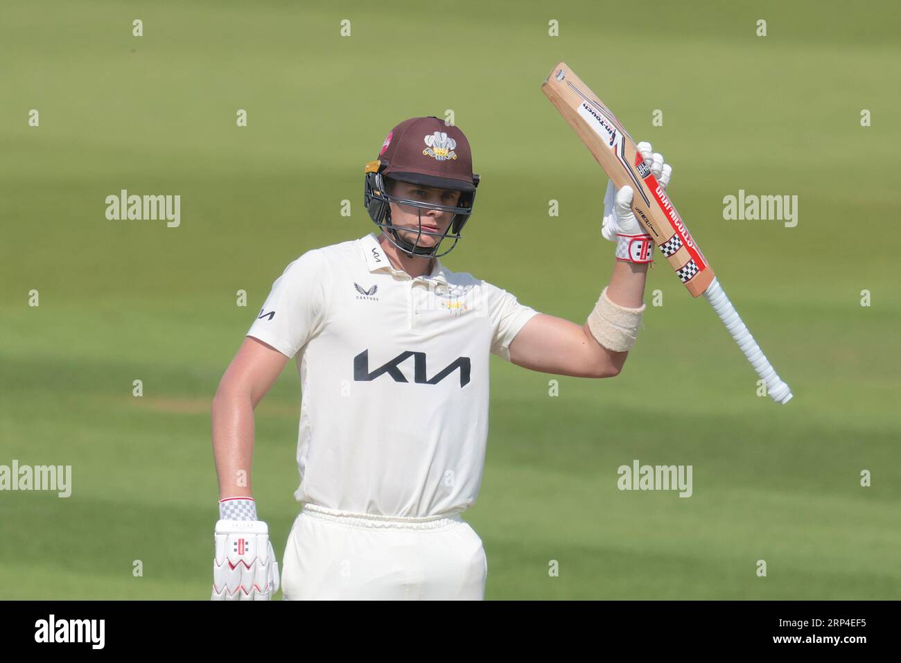 London, UK. 3rd Sep, 2023. Surrey's Jamie Smith gets his fifty as ...