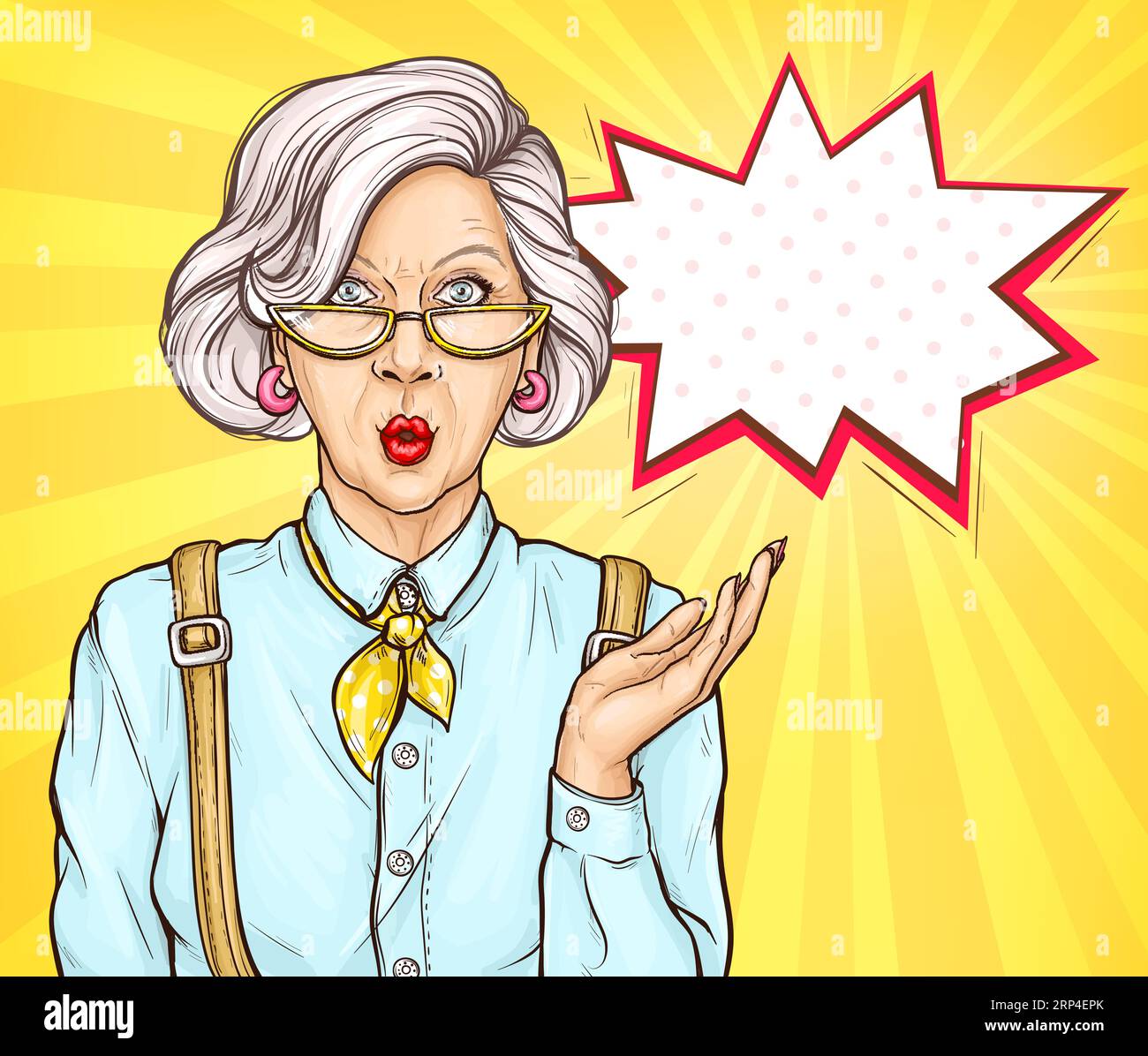Surprised grandma Stock Vector Images - Alamy