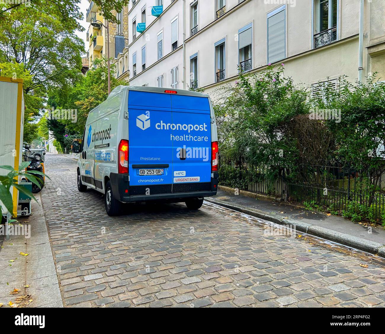 Paris, France, Medication Delivery Truck, Chronopost Van, on Street ...