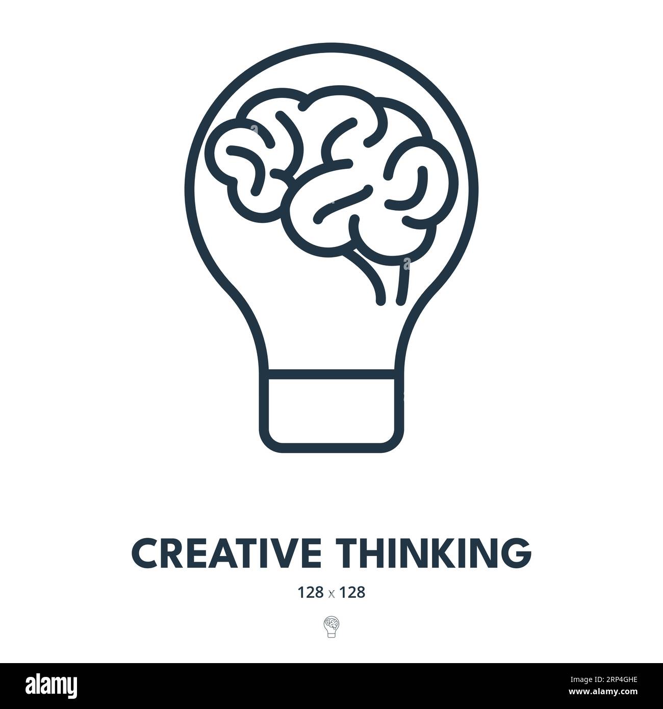 Creative Thinking Icon. Brain, Innovation, Imagination. Editable Stroke ... Creative Thinking Icon. Brain, Innovation, Imagination. Editable Stroke ...