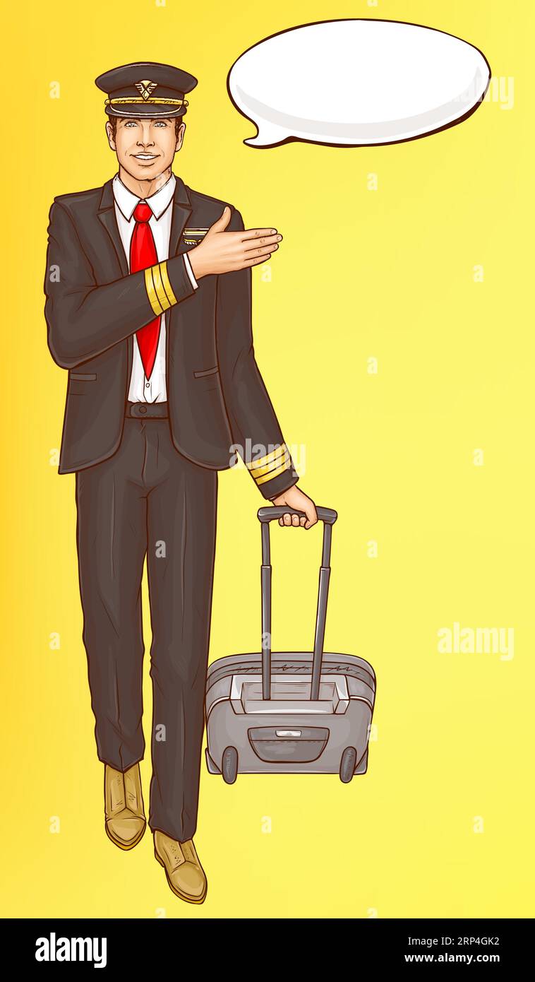 Flight crew suitcase Stock Vector Images - Alamy