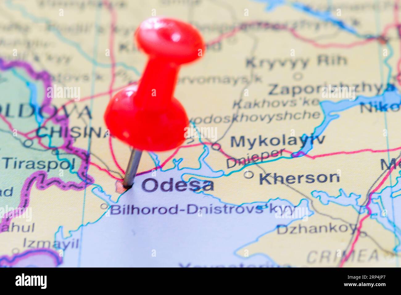 The location of Odesa pinned on a map of Ukraine Stock Photo - Alamy