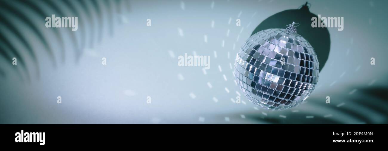 Silver shining disco ball mirror hi-res stock photography and images ...