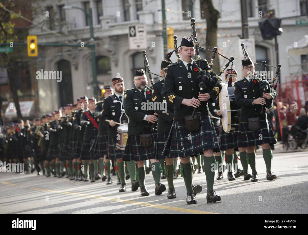 (181111) -- VANCOUVER, Nov. 11, 2018 -- Members of Canadian military ...