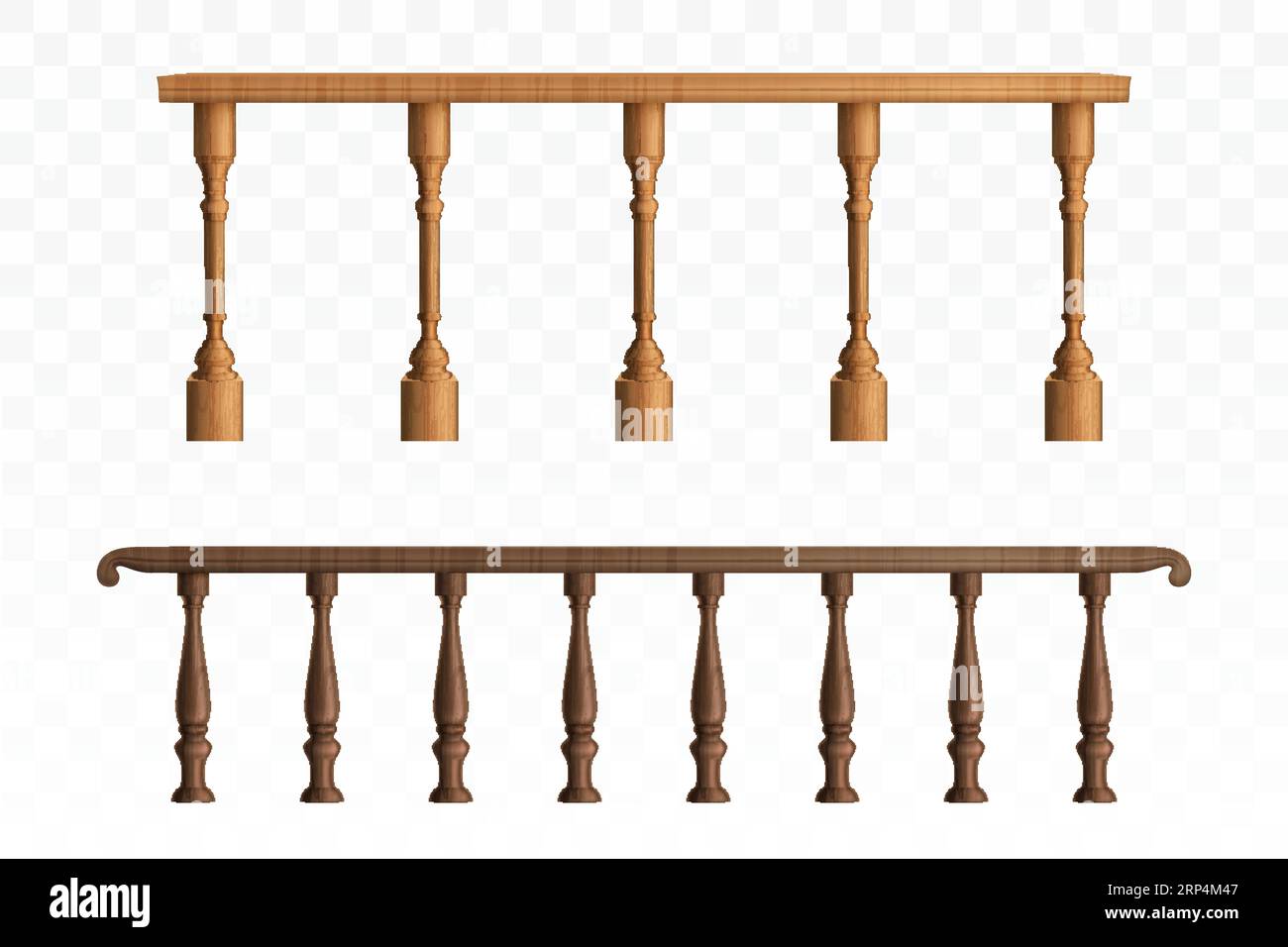 Interior balustrade detail Cut Out Stock Images & Pictures - Alamy