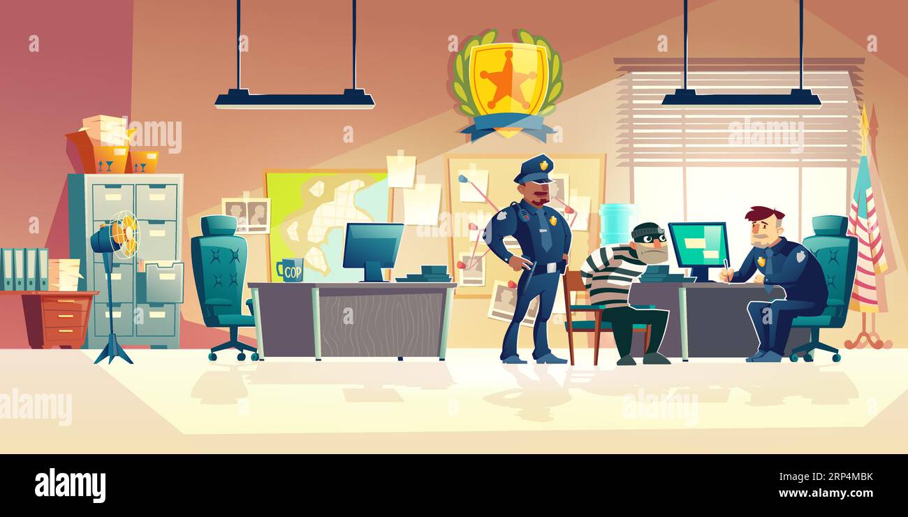 Criminal Interrogation Questioning In Police Station Police Officers