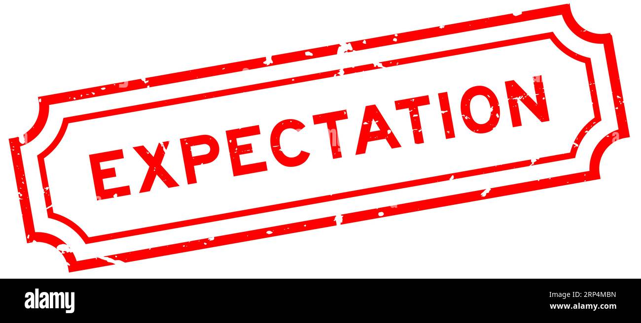 Grunge red expectation word rubber seal stamp on white background Stock Vector Image & Art - Alamy