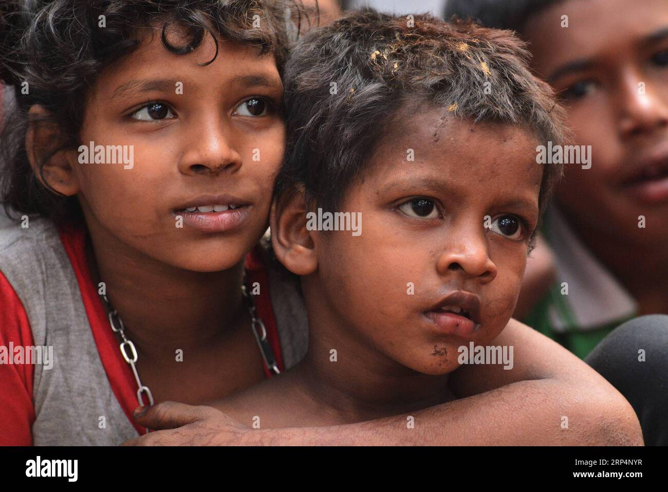 (181114) -- KOLKATA, Nov. 14, 2018 -- Children take part in an ...
