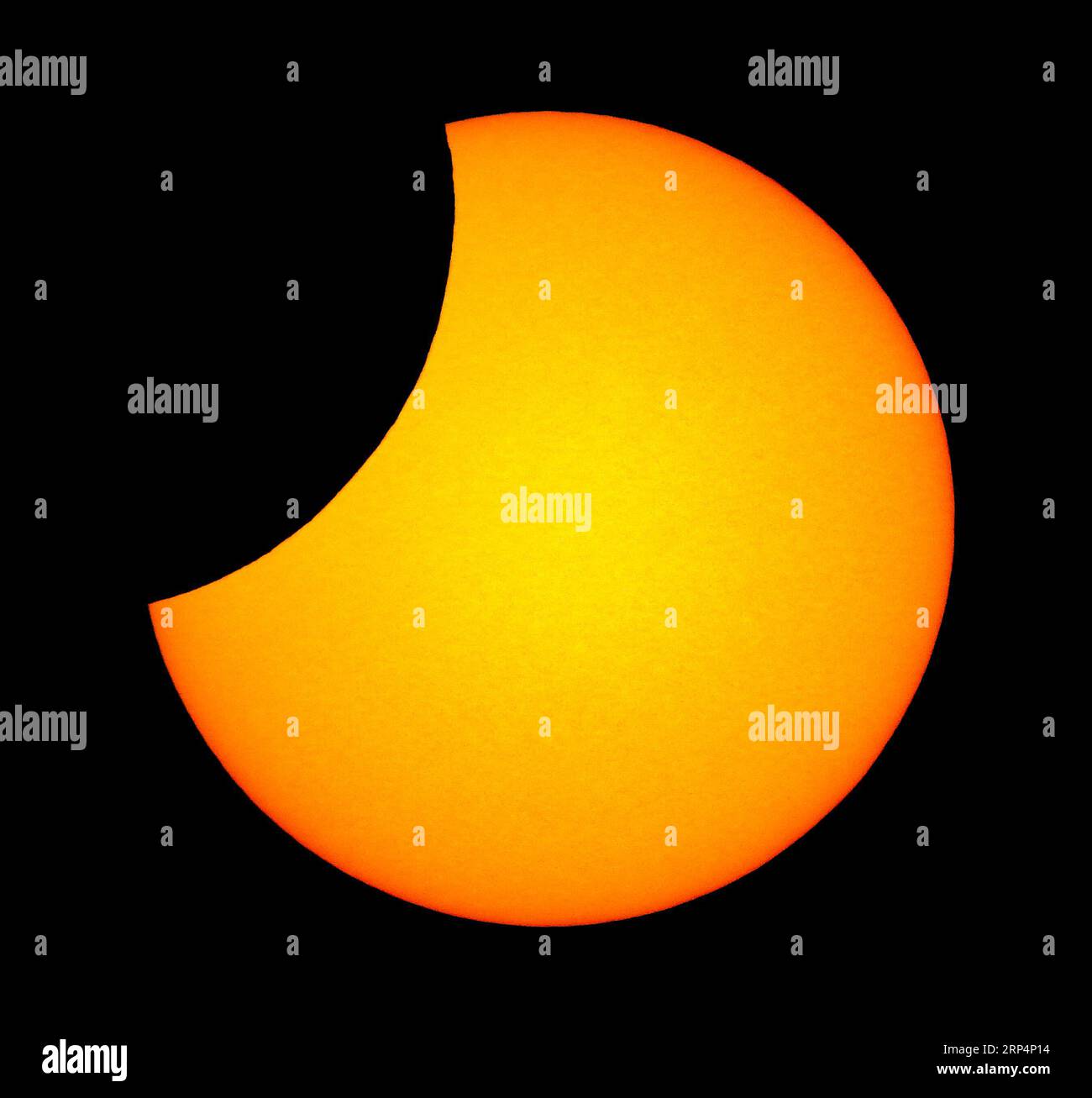 Partial solar eclipse taken in 2020 Stock Photo - Alamy