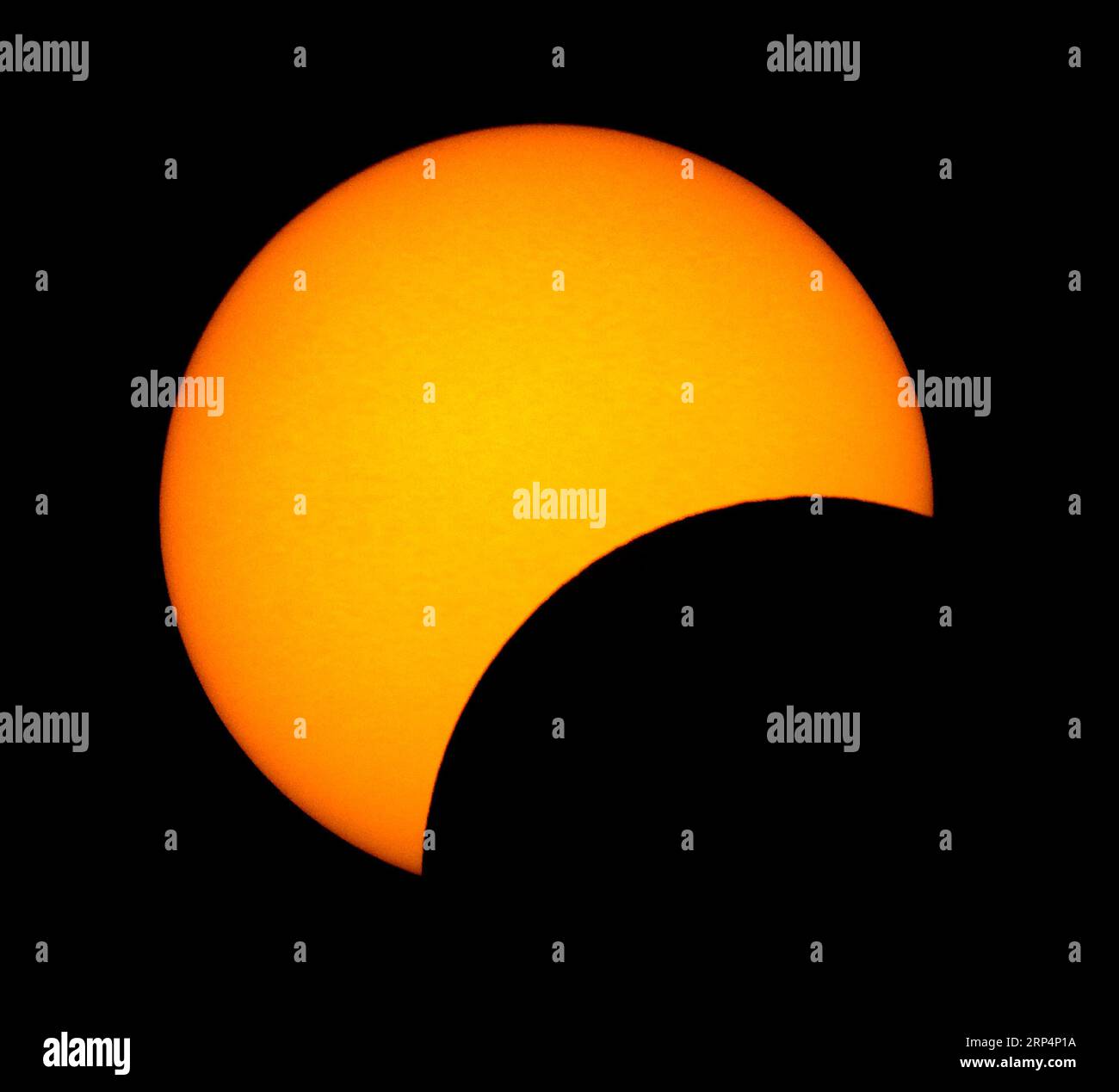 Partial solar eclipse taken in 2020 Stock Photo - Alamy