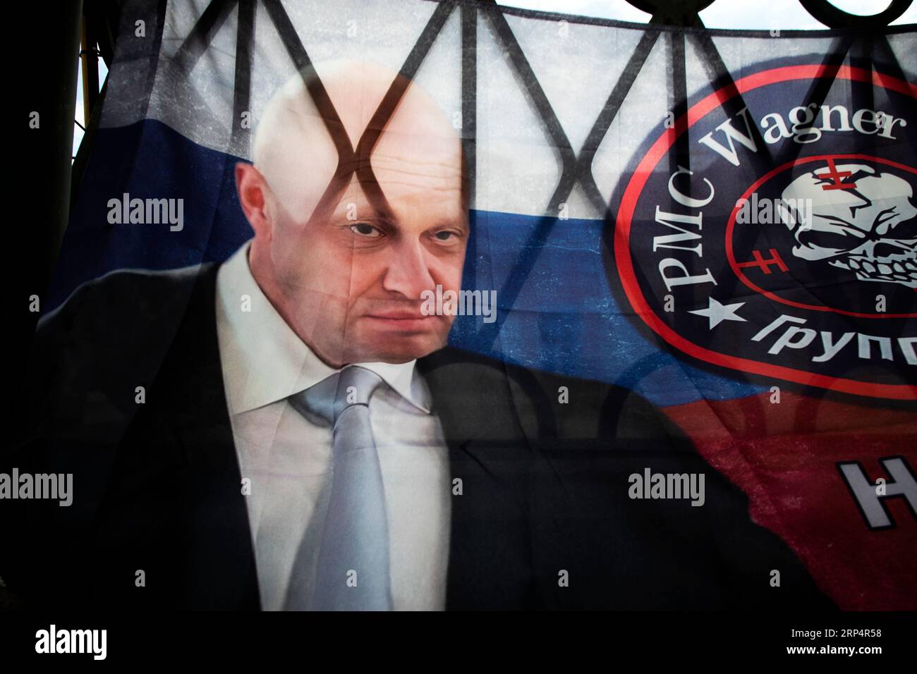 Moscow, Russia. 3rd of September, 2023. A portrait of Yevgeny Prigozhin ...