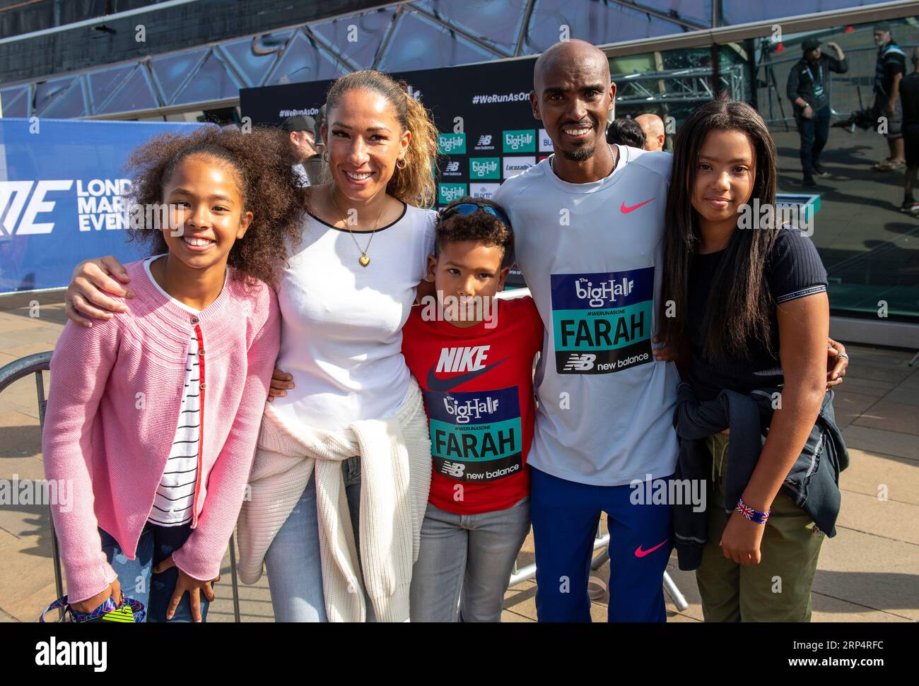London, UK. 03rd Sep, 2023. Sir Mo Farah's with his family at his last race in London, The Big ...