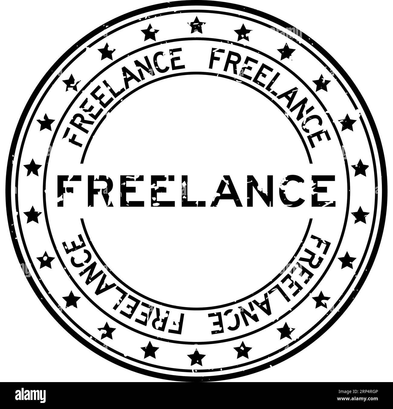Grunge black freelance word round rubber seal stamp on white background Stock Vector Image & Art ...