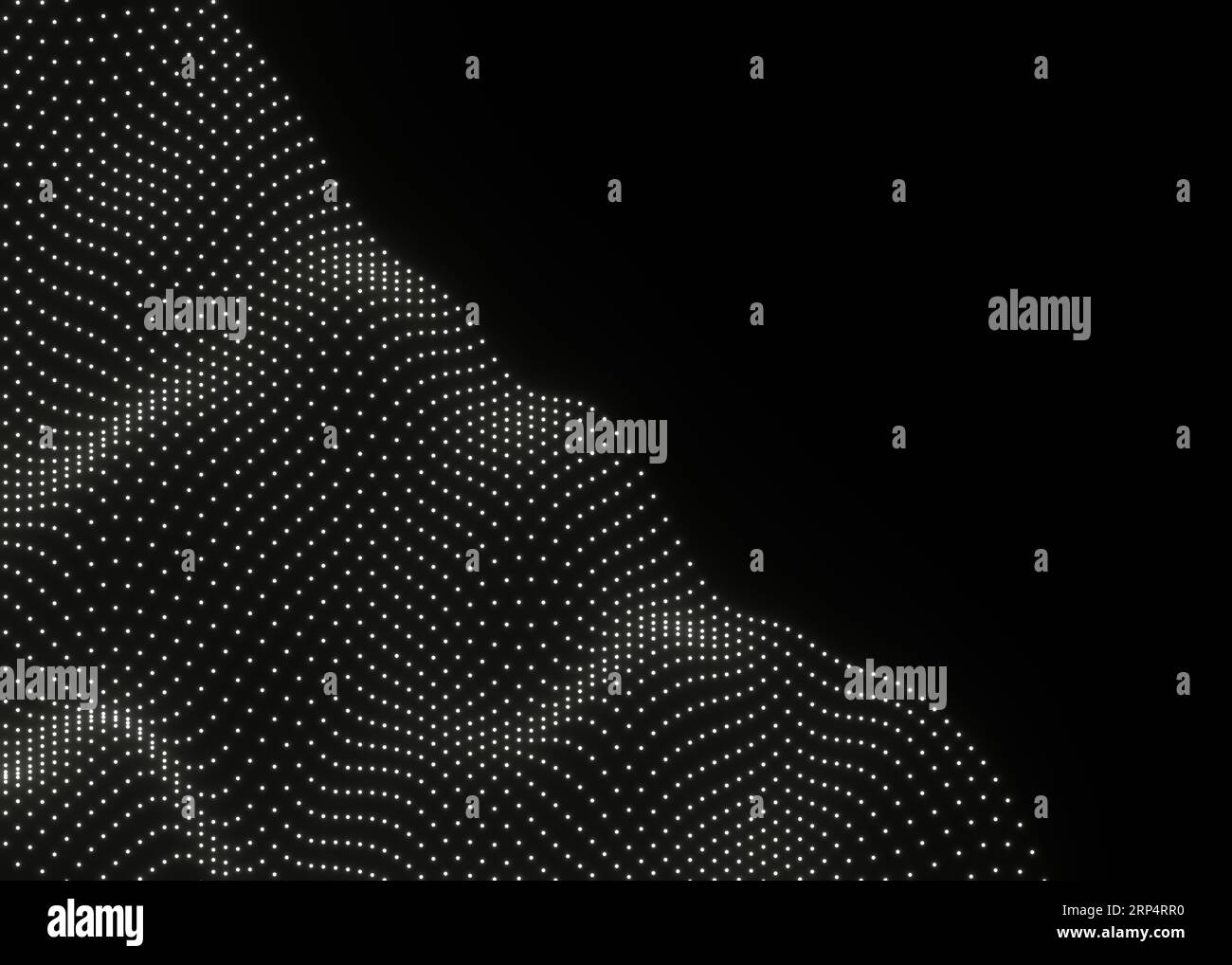 Abstract white background of points. Big data stream. digital particle ...