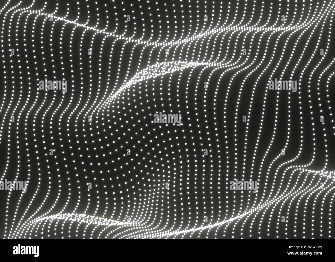 Abstract white background of points. Big data stream. digital particle wave background Stock ...