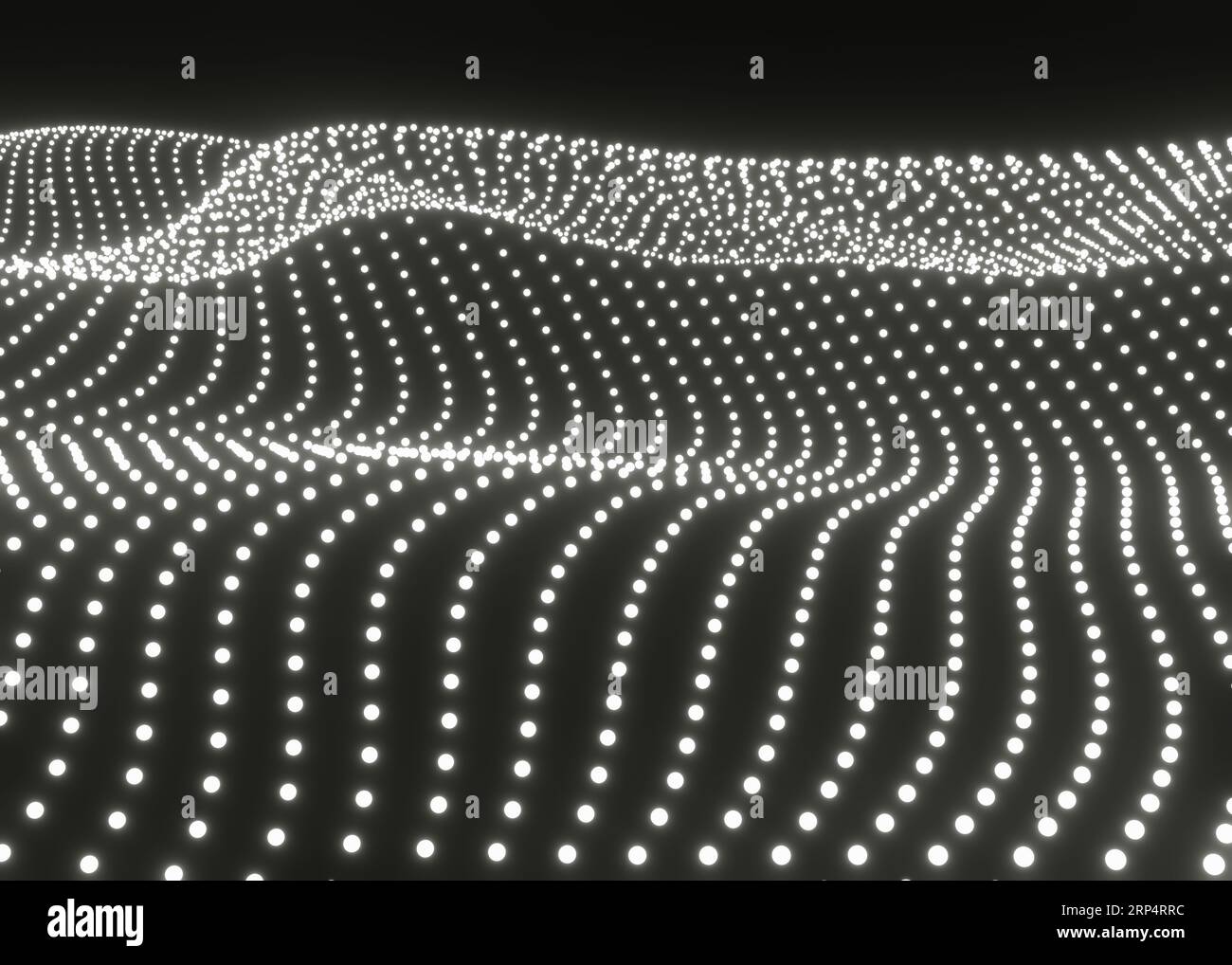 Abstract white background of points. Big data stream. digital particle ...