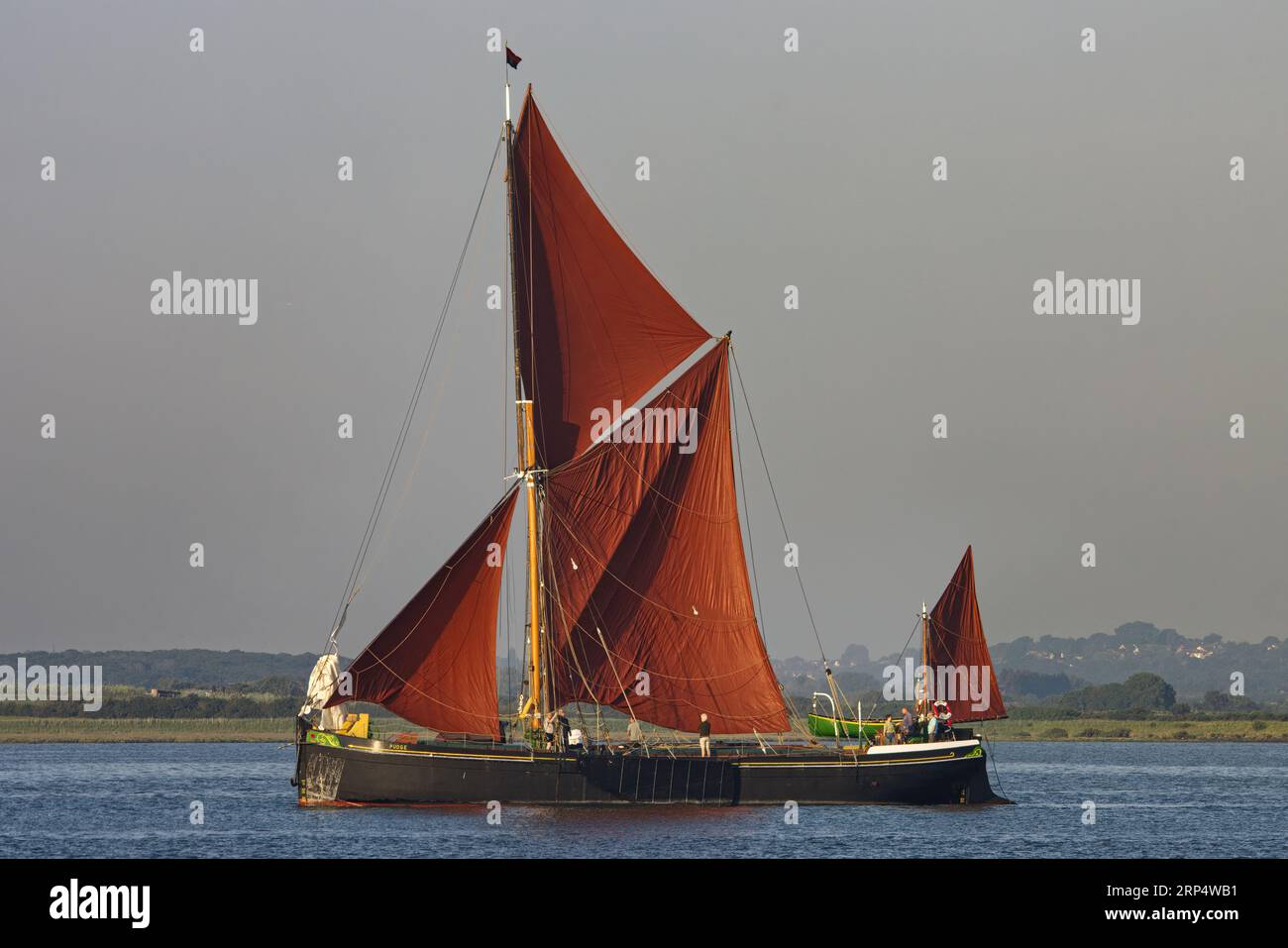 The Thames sailing barge Pudge in full sail, Blackwater Barge Match ...