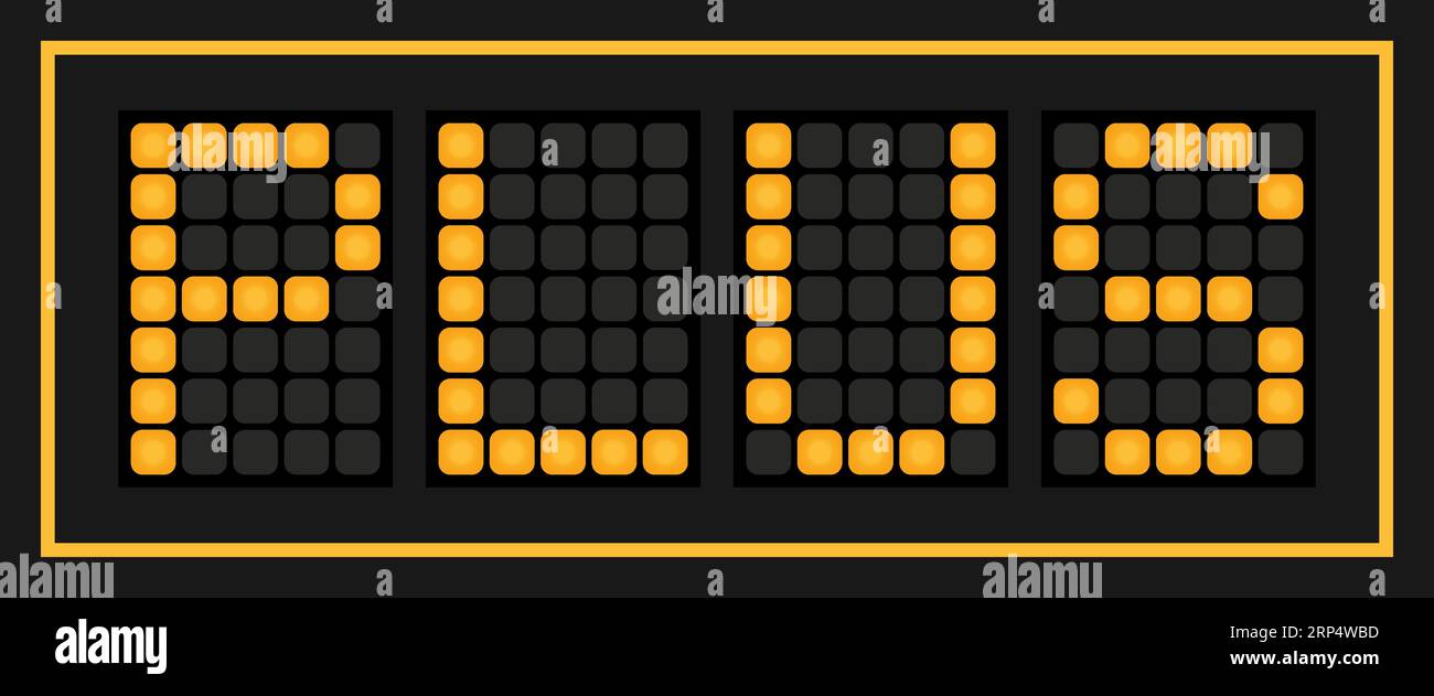 Orange color led banner in word plus on black background Stock Vector ...