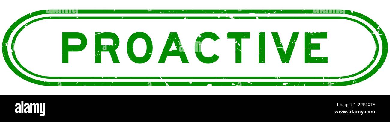 Grunge green proactive word rubber seal stamp on white background Stock Vector Image & Art - Alamy