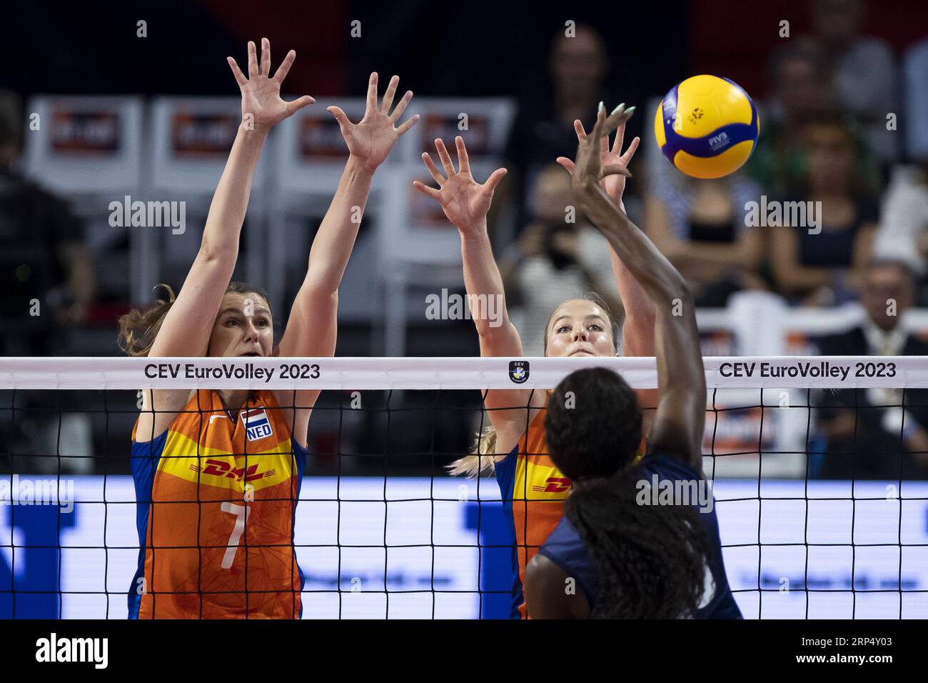 Brussels, Belgium. 03rd Sep, 2023. Dutch Juliet Lohuis and Dutch Marrit ...
