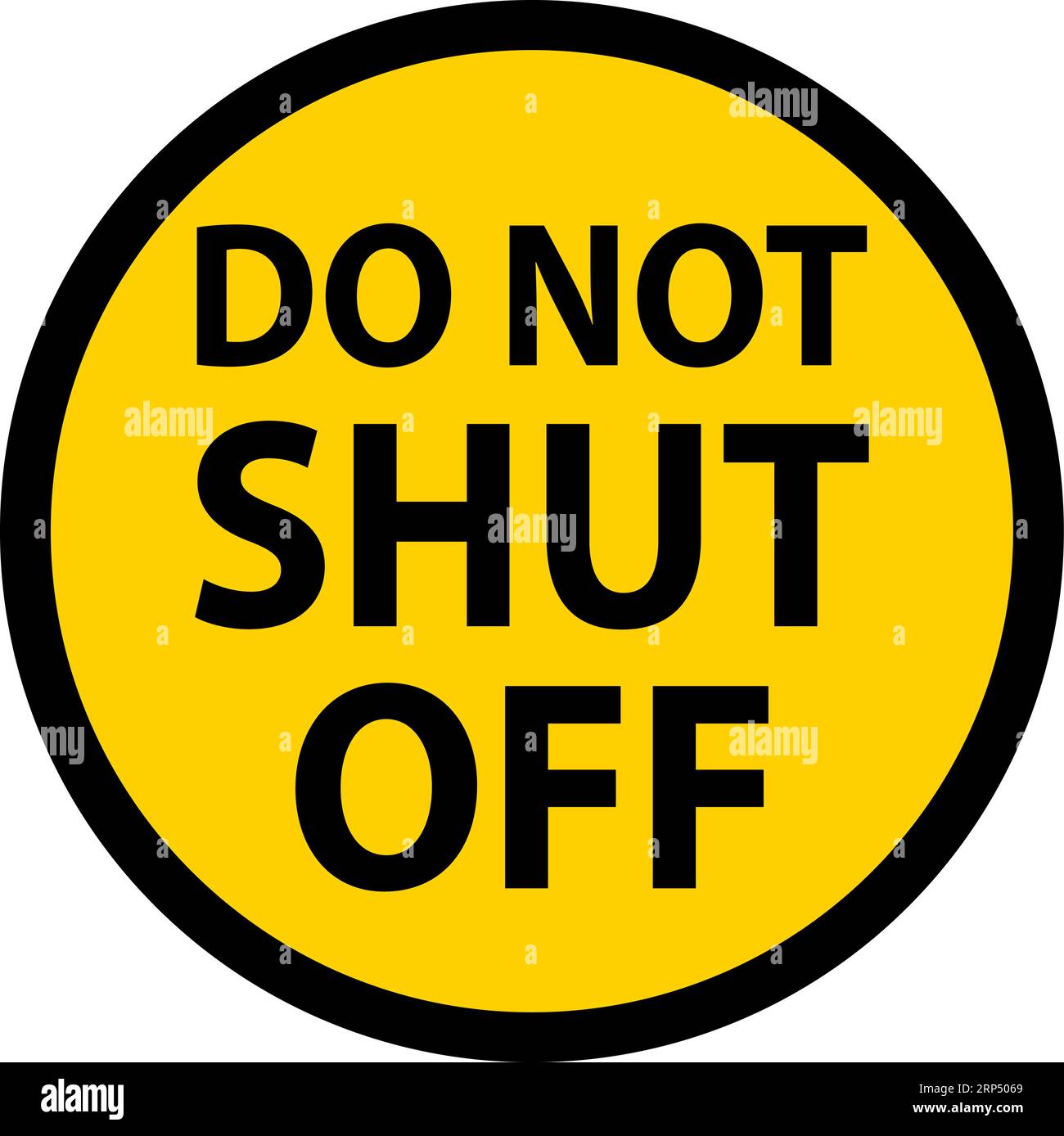 Emergency Label Do Not Shut Off Stock Vector Image & Art - Alamy