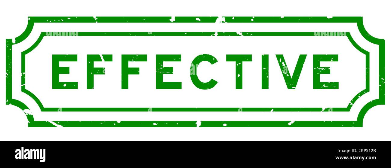 Grunge green effective word rubber seal stamp on white background Stock ...