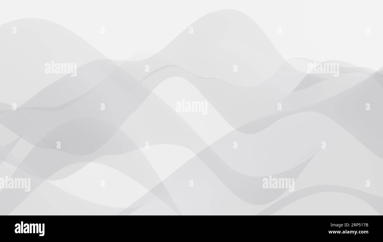 abstract white background with wavy flow lines Stock Photo - Alamy